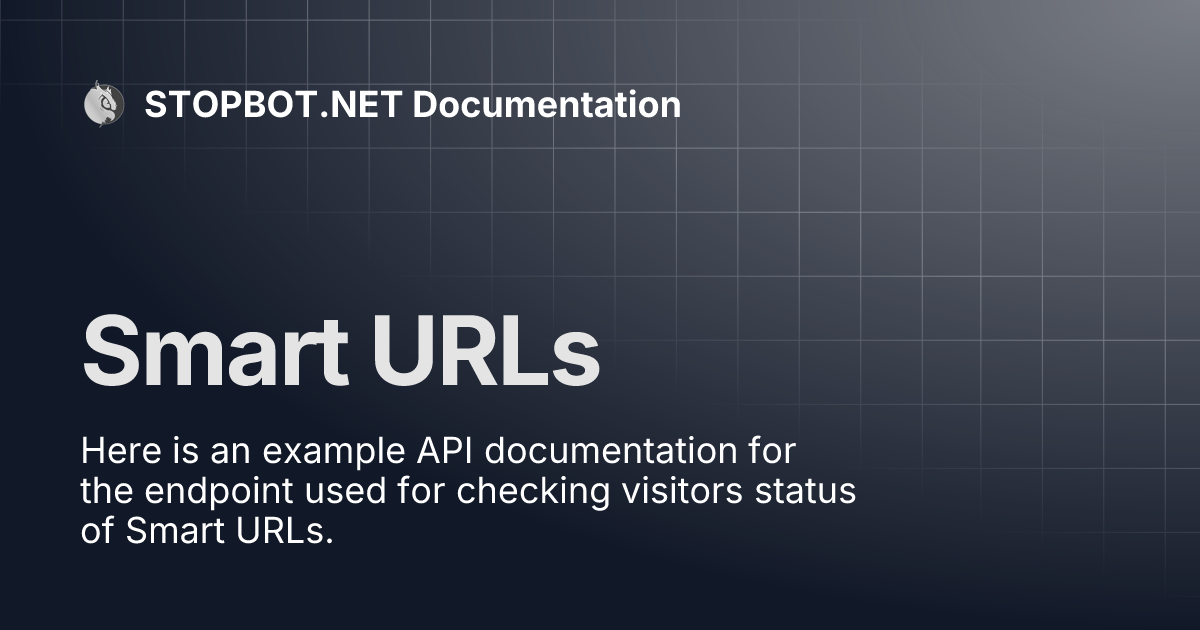 Smart URLs | STOPBOT.NET Documentation