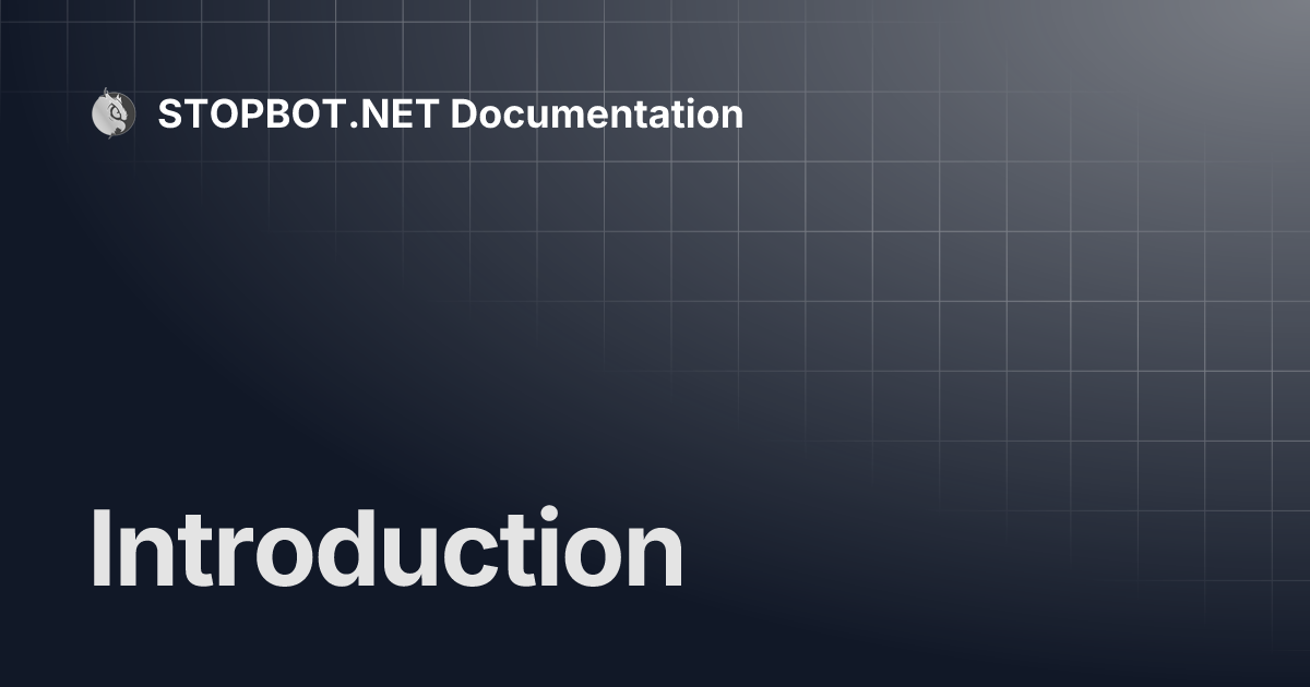 Introduction | STOPBOT.NET Documentation
